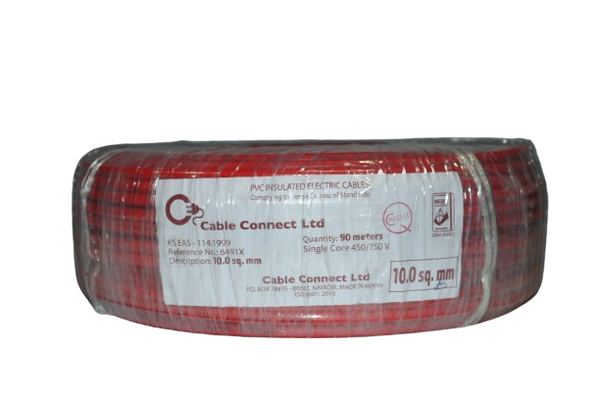 10MM Single Core Cable Red (90 MTR ROLL) – Thames Electrical