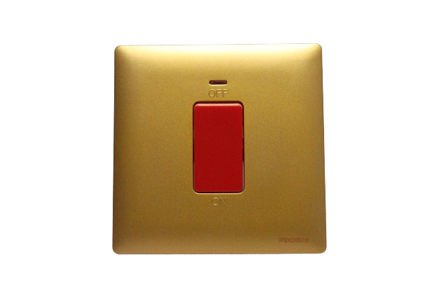 Windsor Innova Golden 1-Gang Double Pole Switch with Neon Indicator 45 ...