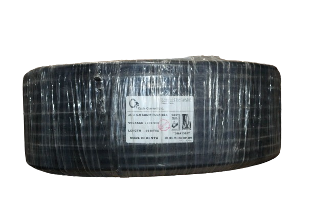 6MM X 3CORE Copper Round Flex Cable Black (90 MTR ROLL) – Thames Electrical