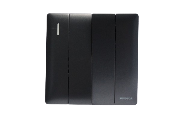 Windsor Innova Black 4-Gang 2-Way Switch 10A - 91364GB – Thames Electrical