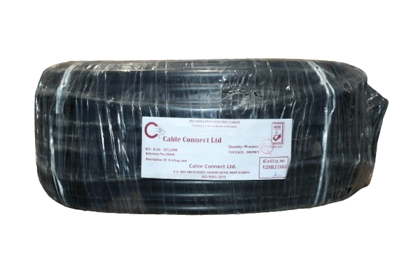 4MM X 4CORE Copper Round Flex Cable Black (90 MTR ROLL) – Thames Electrical