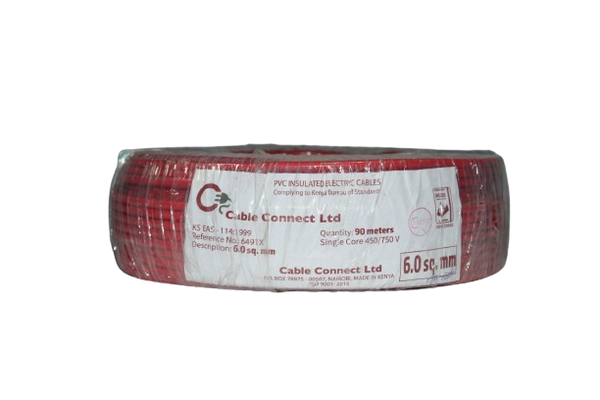 6MM Single Core Cable Red (90 MTR ROLL) – Thames Electrical