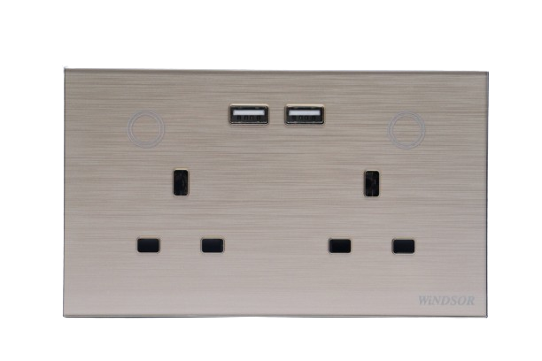 Windsor Smart Switch 13A Double Switch Socket with WiFi and 2 USB Port ...