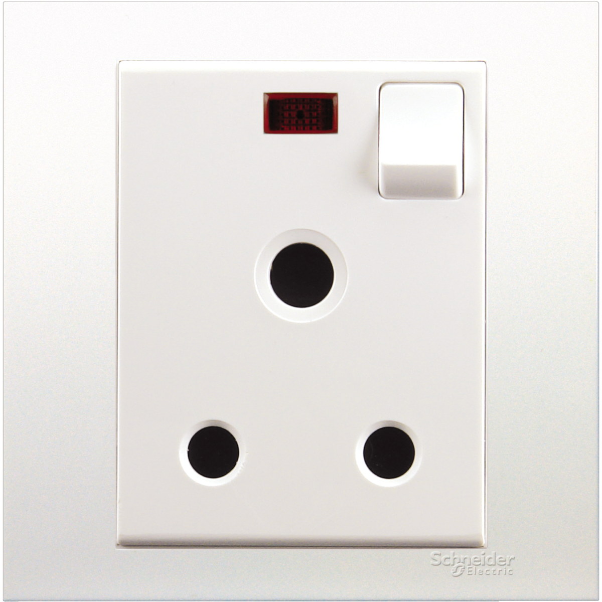 15A 1 Gang Switch Socket with Neon Vivace White (KB15-15N) Schneider ...