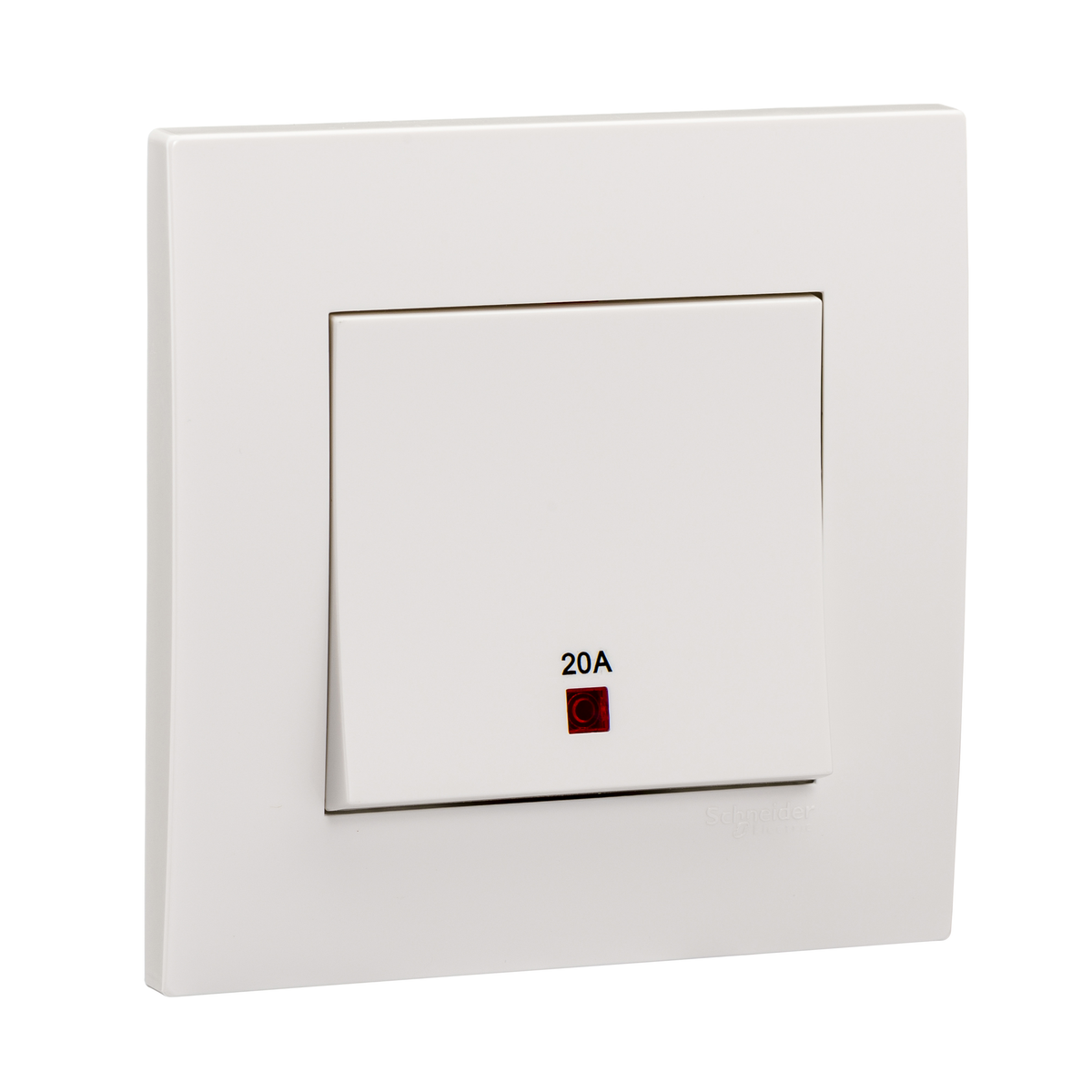 20A 1 Gang 2 Way Double Pole Switch with Neon and Earth White Vivace ...