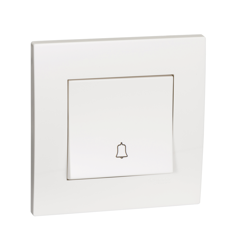 10A 250V BELL PRESS SWITCH WITH BELL ICON VIVACE WH (KB31BPB) SCHNEIDE ...
